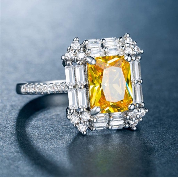 Jewelry | Vintage Square Cut Weddinganniversary Ring | Poshmark